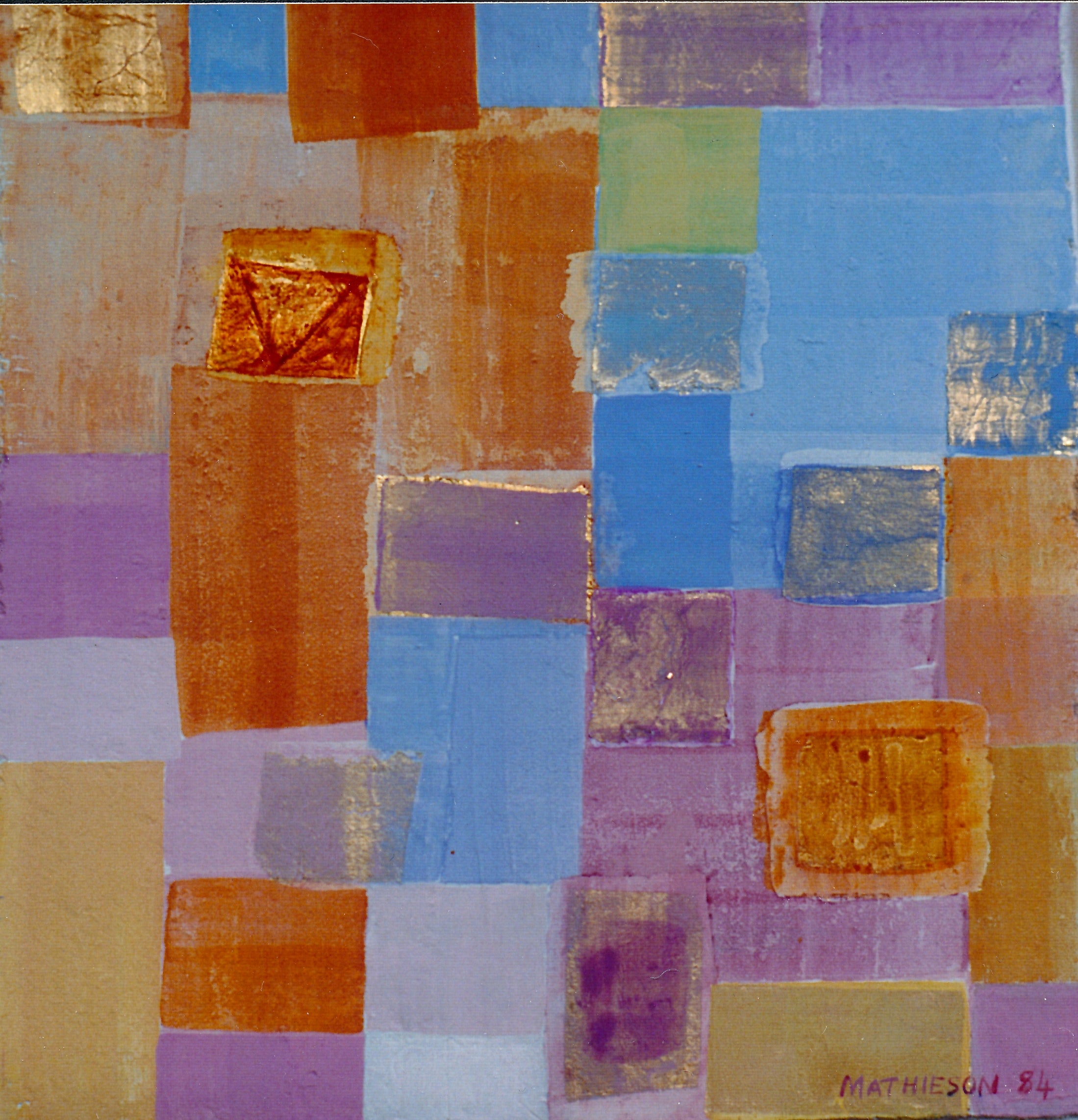 Desert Dawn. 1984. oil and gold leaf on plaster. Private Collection Au ...